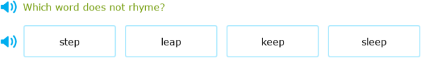 IXL - Which word does not rhyme? (Year 3 English practice)