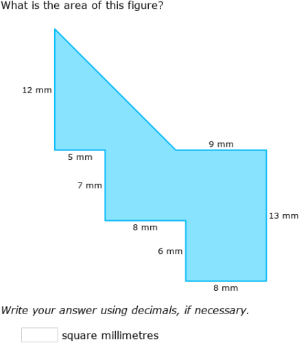 IXL - Area of compound figures with triangles (Year 7 maths practice)