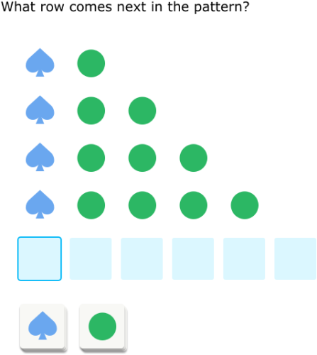 IXL - Find the next row in a growing pattern (Year 2 maths practice)