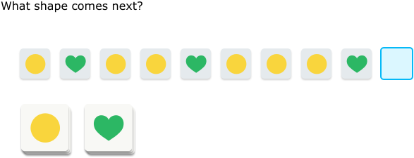IXL - Find the next shape in a pattern (Year 3 maths practice)