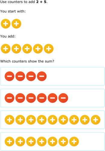 IXL - Add and subtract integers using counters (Year 9 maths practice)
