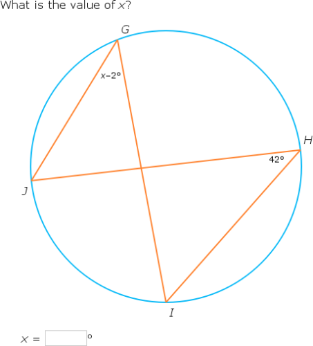 IXL - Inscribed angles (Year 12 maths practice)