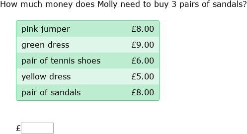 IXL - Price lists (Year 6 maths practice)