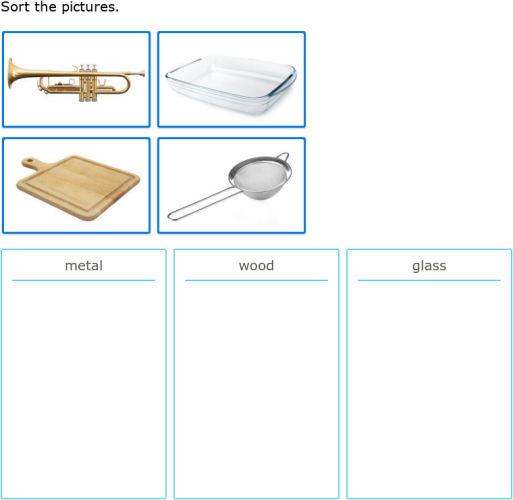 IXL - Sort objects by material (Year 2 science practice)