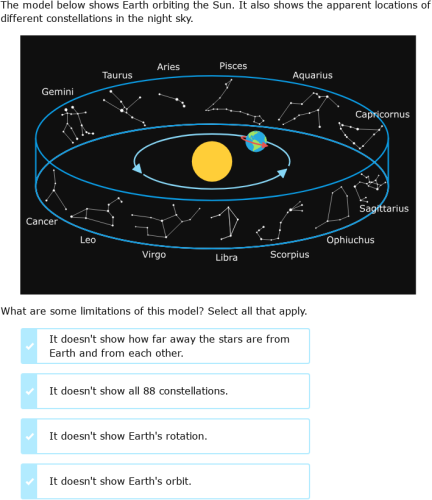 IXL - Constellations and the changing night sky (Year 7 science practice)