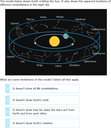 IXL - Constellations and the changing night sky (Year 7 science practice)