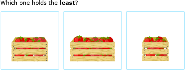 IXL - Holds more or less (Year 2 maths practice)