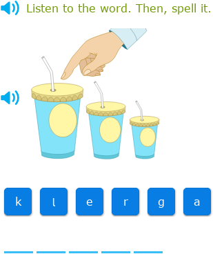 IXL - Spell the soft g or soft c word (Year 3 English practice)