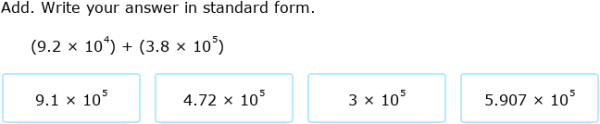 IXL - Add and subtract numbers written in standard form (Year 10 maths practice)