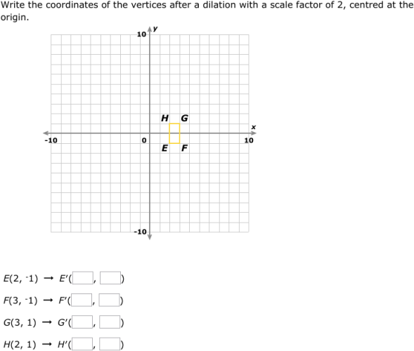 IXL - Dilations: find the coordinates (Year 9 maths practice)