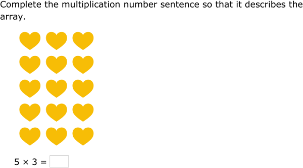 IXL - Write multiplication sentences for arrays (Year 2 maths practice)