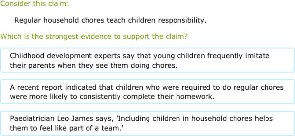 IXL - Choose the best evidence to support a claim (Year 11 English ...