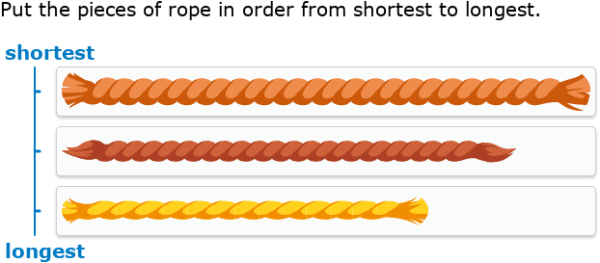 IXL - Order objects: length and height (Year 2 maths practice)