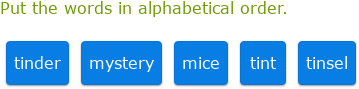 IXL - Alphabetical order (Year 8 English practice)