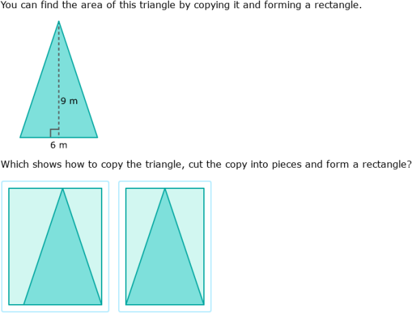 IXL - Understanding area of a triangle (Year 6 maths practice)