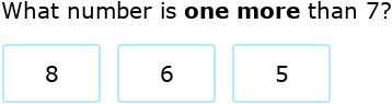 IXL - One more and one less - up to 10 (Reception maths practice)