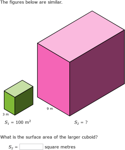 IXL - Surface area of similar solids (Year 11 maths practice)