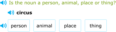 IXL - Is the noun a person, animal, place or thing? (Year 2 English ...