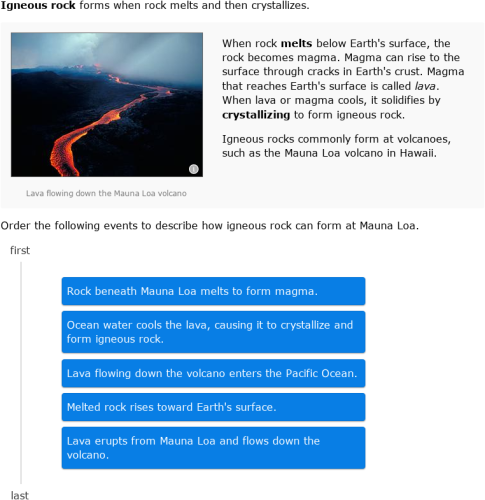 IXL - Introduction to the rock cycle (Year 7 science practice)