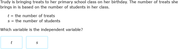 IXL - Identify independent and dependent variables (Year 10 maths practice)