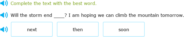 IXL - Use time-order words (Year 3 English practice)