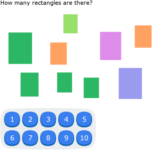 IXL - Count shapes - up to 10 (Reception maths practice)