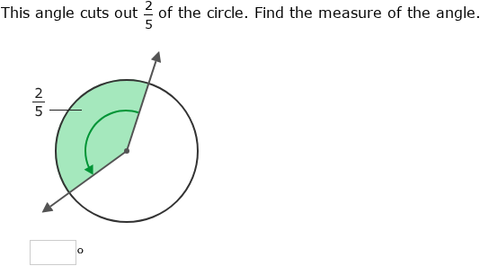 IXL - Use fractions to find the measure of an angle (Year 7 maths practice)