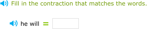 IXL - Form pronoun-verb contractions (Year 2 English practice)