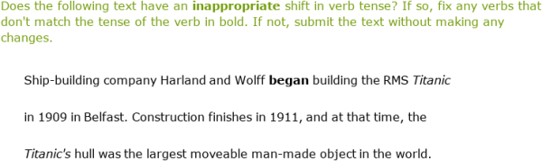 IXL - Identify and correct inappropriate shifts in verb tense (Year 11 ...