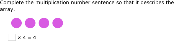 IXL - Write multiplication sentences for arrays (Year 1 maths practice)