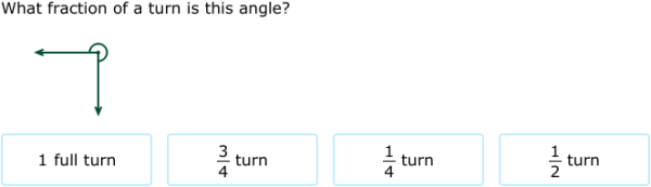 IXL - Fractions of a turn (Year 3 maths practice)