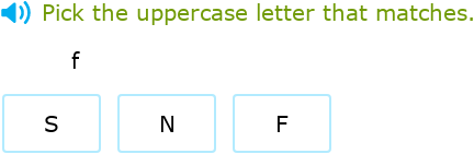 IXL - Choose the uppercase letter that matches: F, I, J, L, M, T, Y ...