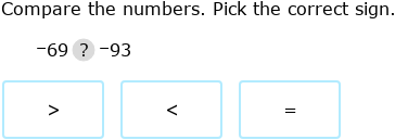 IXL - Compare integers (Year 6 maths practice)