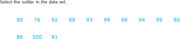 IXL - Identify an outlier (Year 8 maths practice)