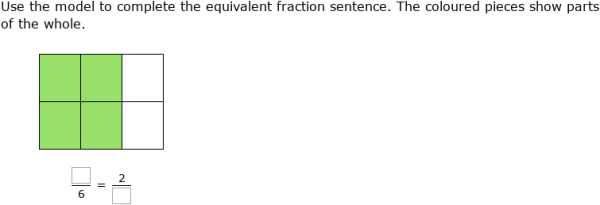 IXL - Find equivalent fractions using area models: one model (Year 3 ...