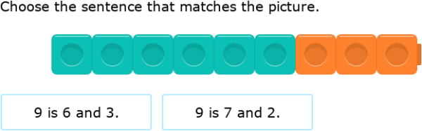IXL - Partition numbers using cubes - sums up to 10 (Year 1 maths practice)