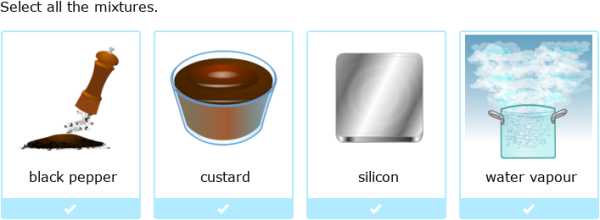 IXL - Identify mixtures (Year 5 science practice)