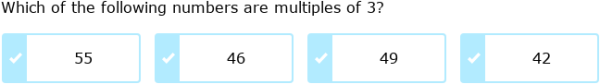 IXL - Choose the multiples of 3 (Year 4 maths practice)