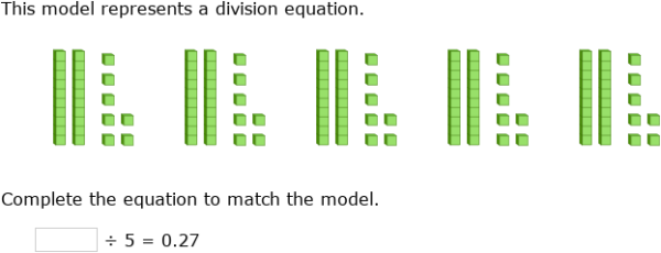 IXL - Divide decimals using blocks: complete the equation (Year 6 maths ...