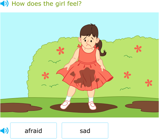 IXL - Which feeling matches the picture? (Year 2 English practice)