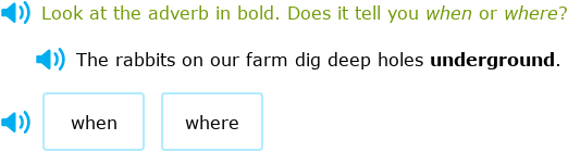 IXL - Does the adverb tell you how, when or where? (Year 3 English ...