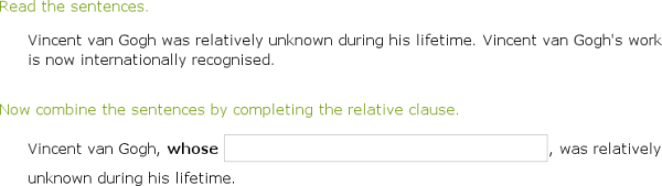 IXL - Combine sentences using relative clauses (Year 9 English practice)