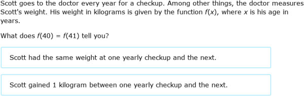 IXL - Interpret functions using everyday language (Year 10 maths practice)
