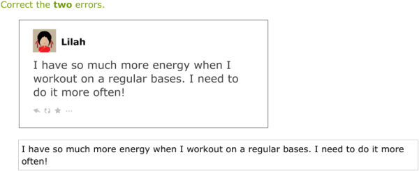 IXL - Correct errors in everyday use (Year 13 English practice)