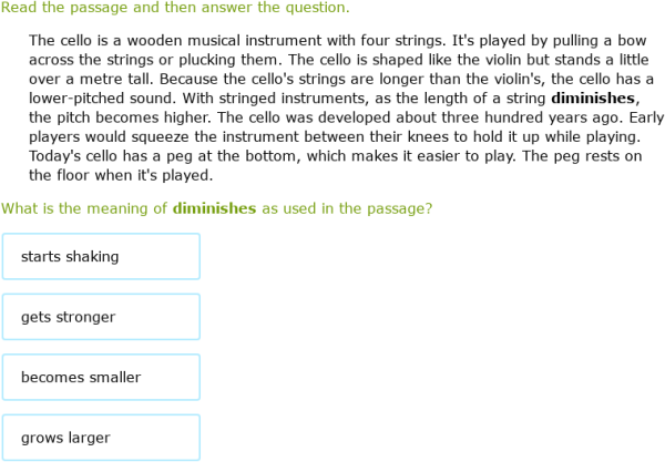 IXL Use Context To Identify The Meaning Of A Word Year 6 English 