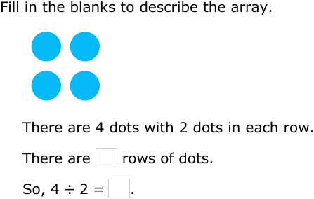 IXL - Write division sentences for arrays (Year 1 maths practice)