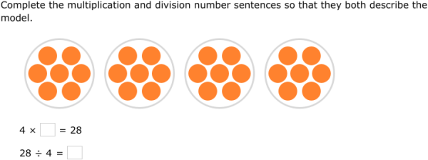 IXL - Relate multiplication and division for equal groups (Year 4 maths practice)