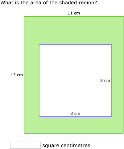 IXL - Find the area between two rectangles (Year 5 maths practice)