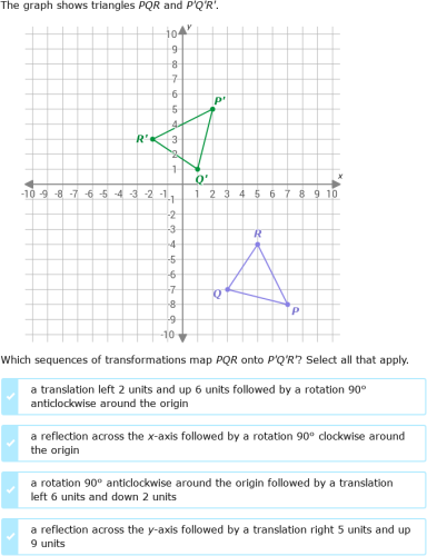 IXL - Sequences of congruence transformations: choose the sequence ...
