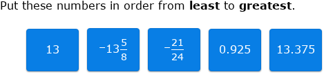 IXL - Put rational numbers in order (Year 9 maths practice)